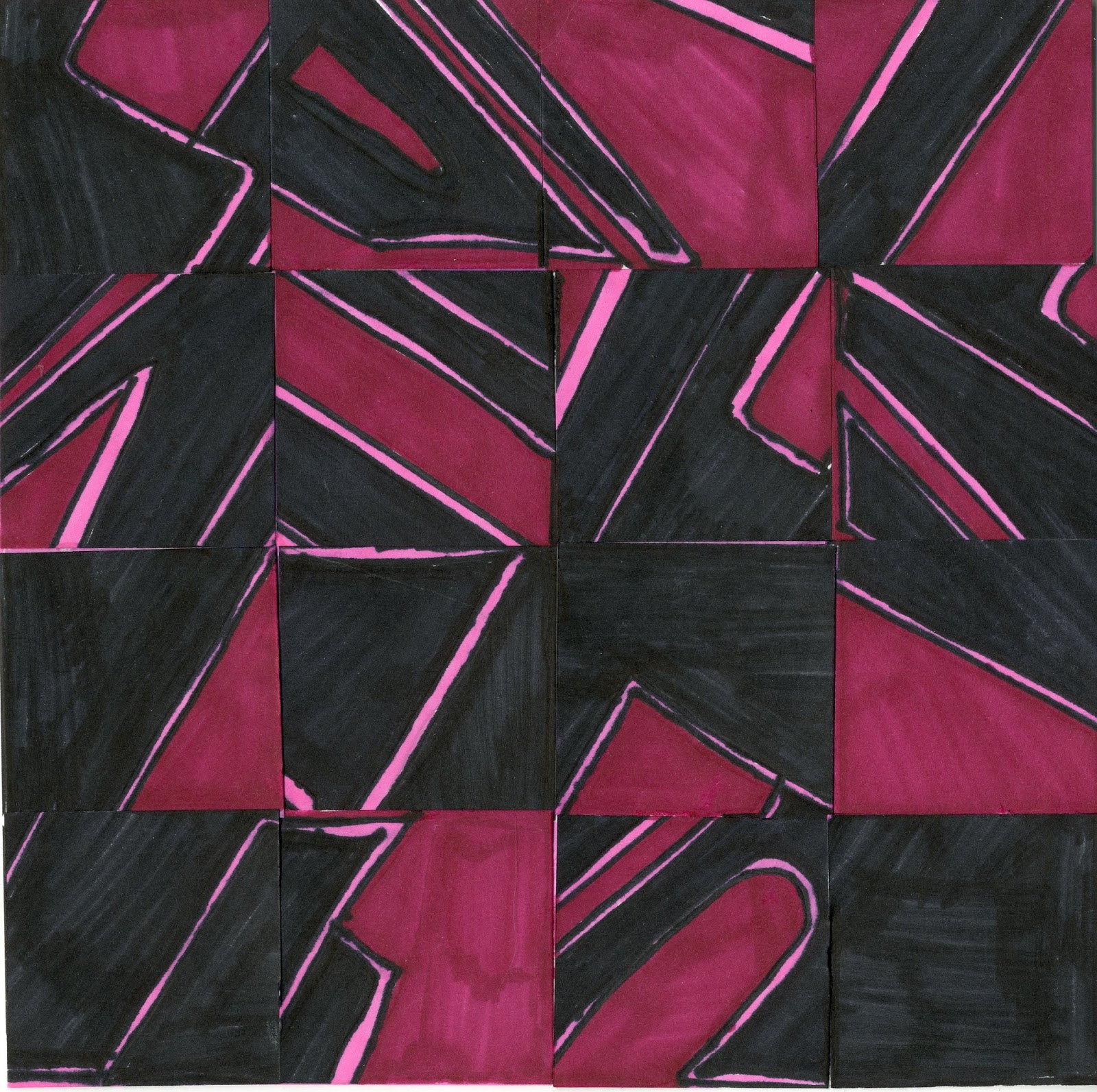 Mrs. Warchol's Art Blog: 6th Grade Abstract Name Designs