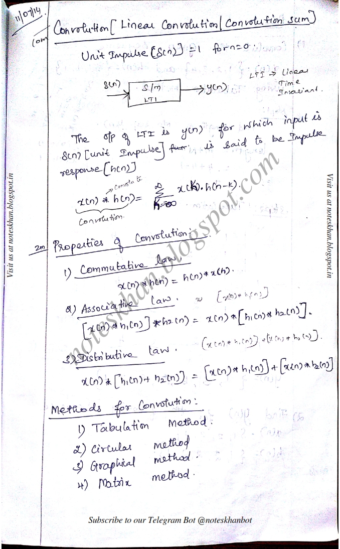 IT6502 Digital Signal Processing- Notes- Unit I - Convolution | ANNA ...