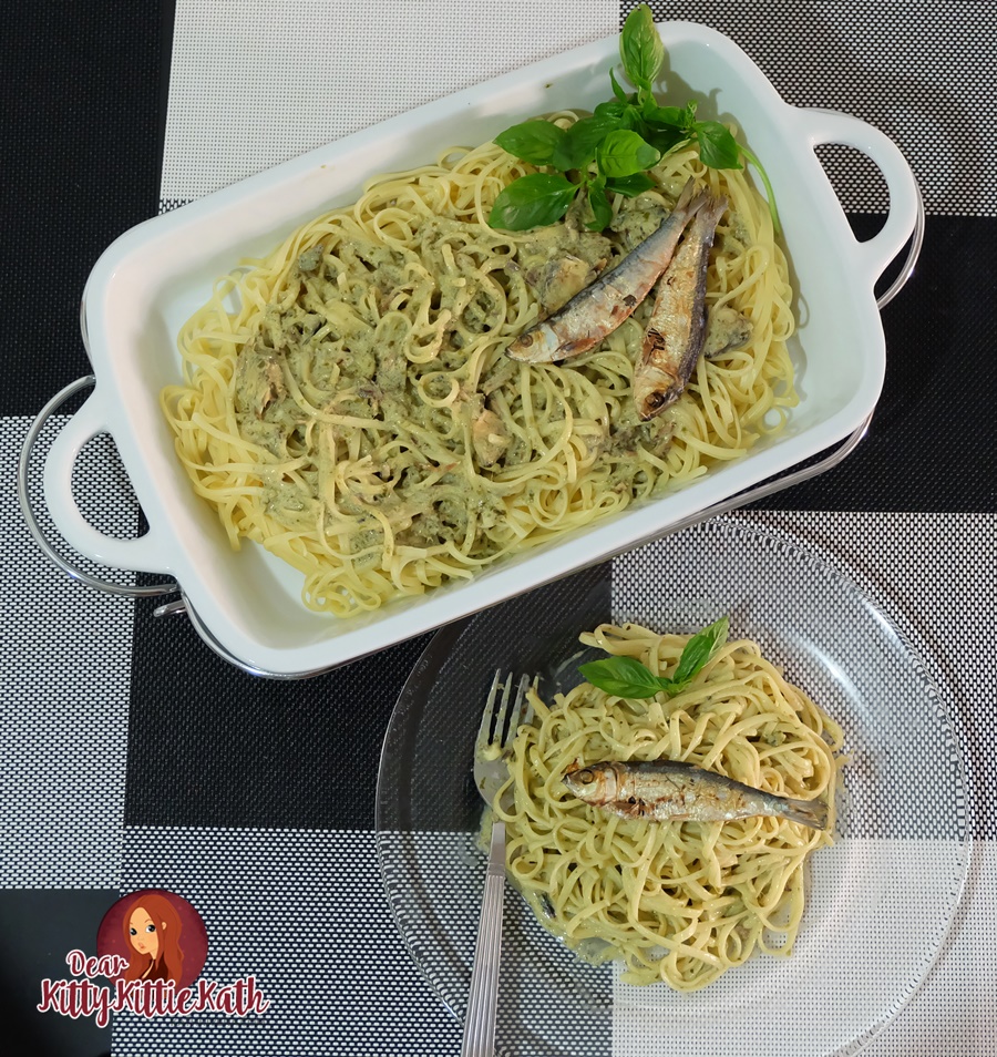 Contadina Tuyo Pasta in Pesto Cream Sauce | Dear Kitty Kittie Kath- Top ...