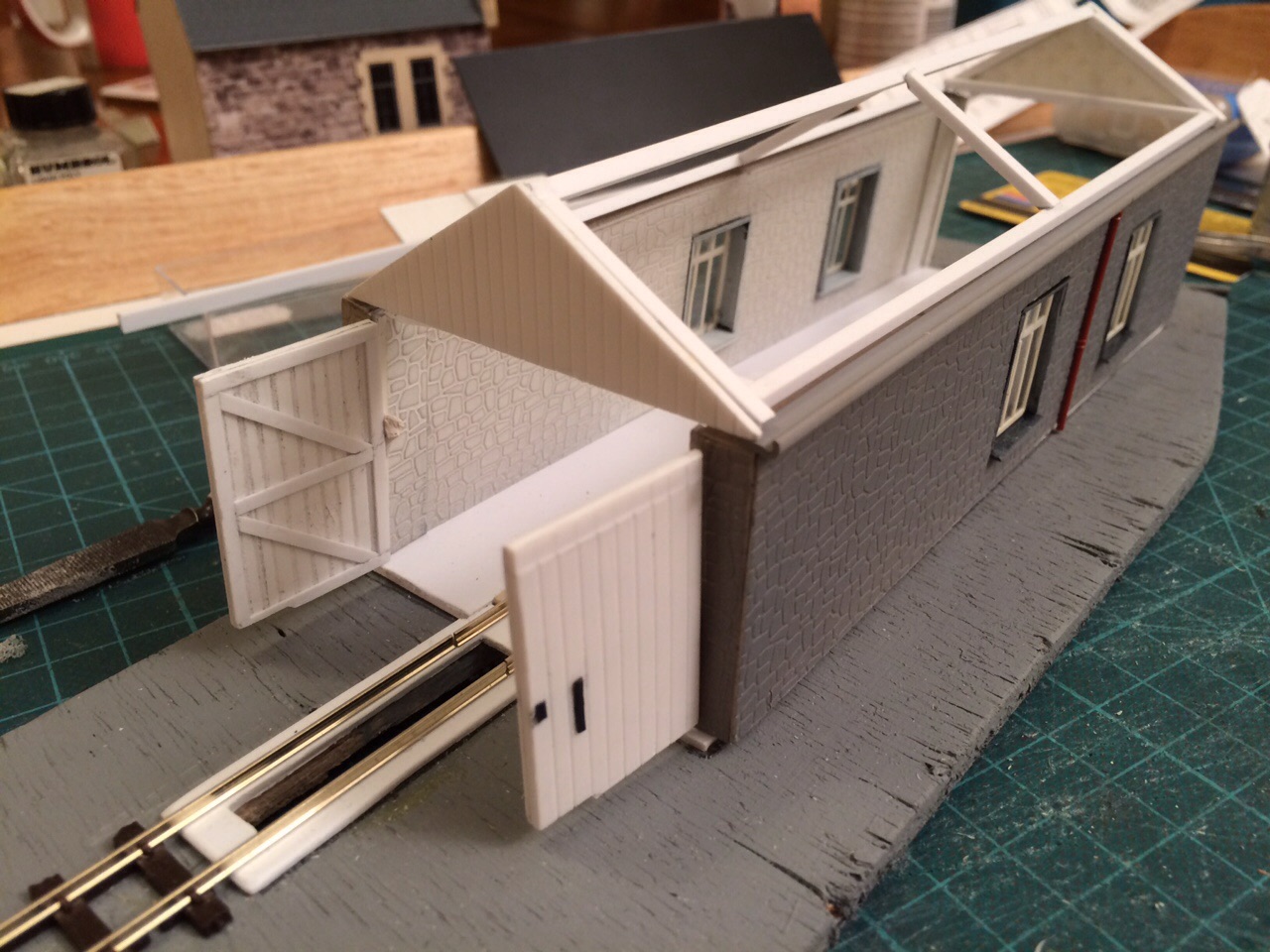 Lynton Station : Engine shed progress