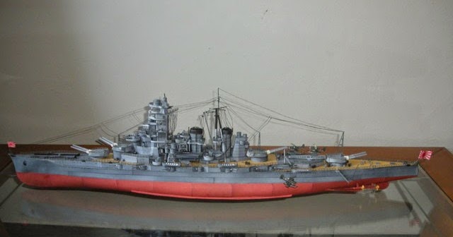 Papermodel Kapal Perang & Lain2: Paper Model IJN Kirishima