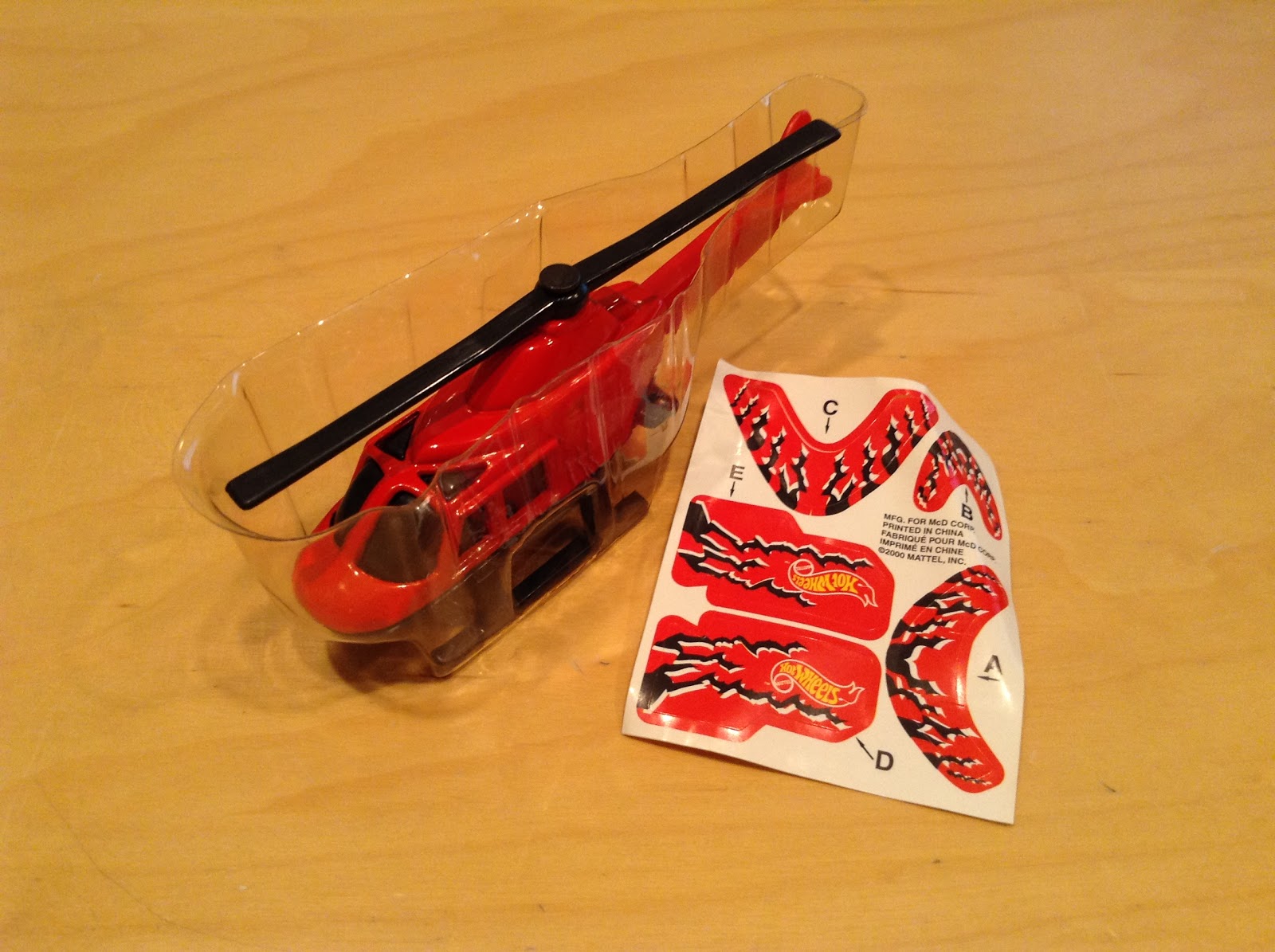 JULIAN'S HOT WHEELS BLOG: Helicopter (2000 McDonald's Happy Meal Toy #13)