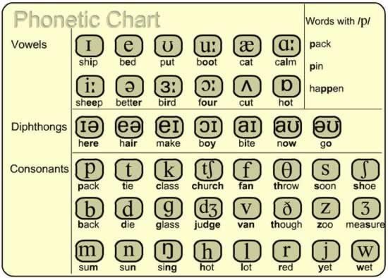 My learning English: Phonetic Charts
