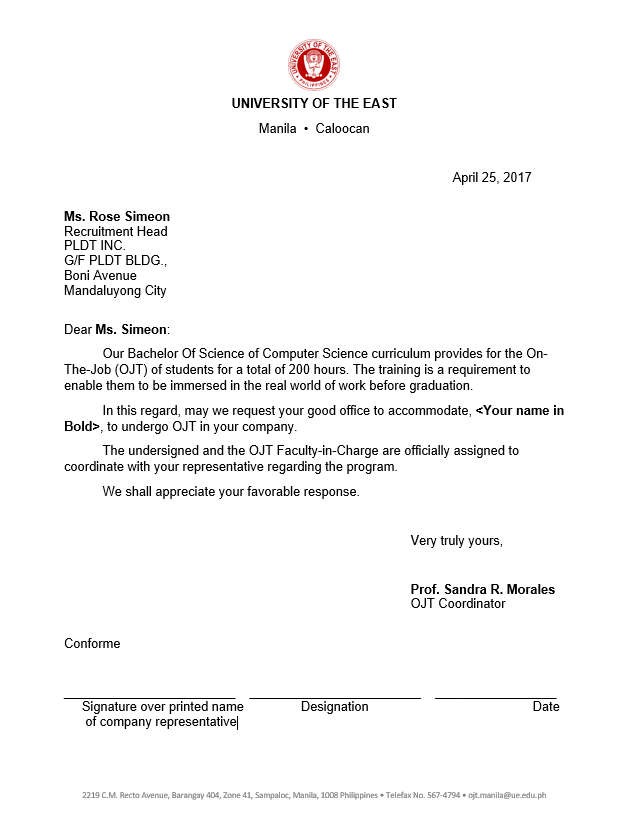 Daisy Gets Creative: A Guide to OJT for UE Manila College Students