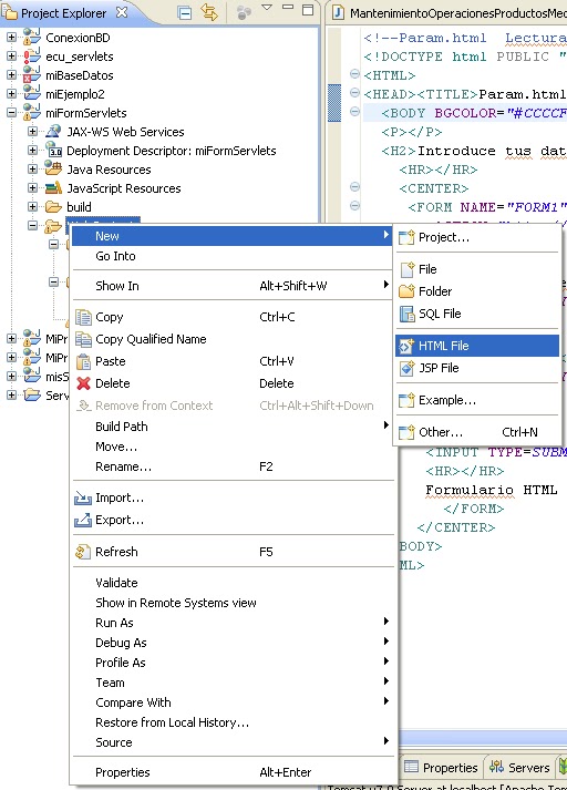 programando: Crear Servlet (con Request)