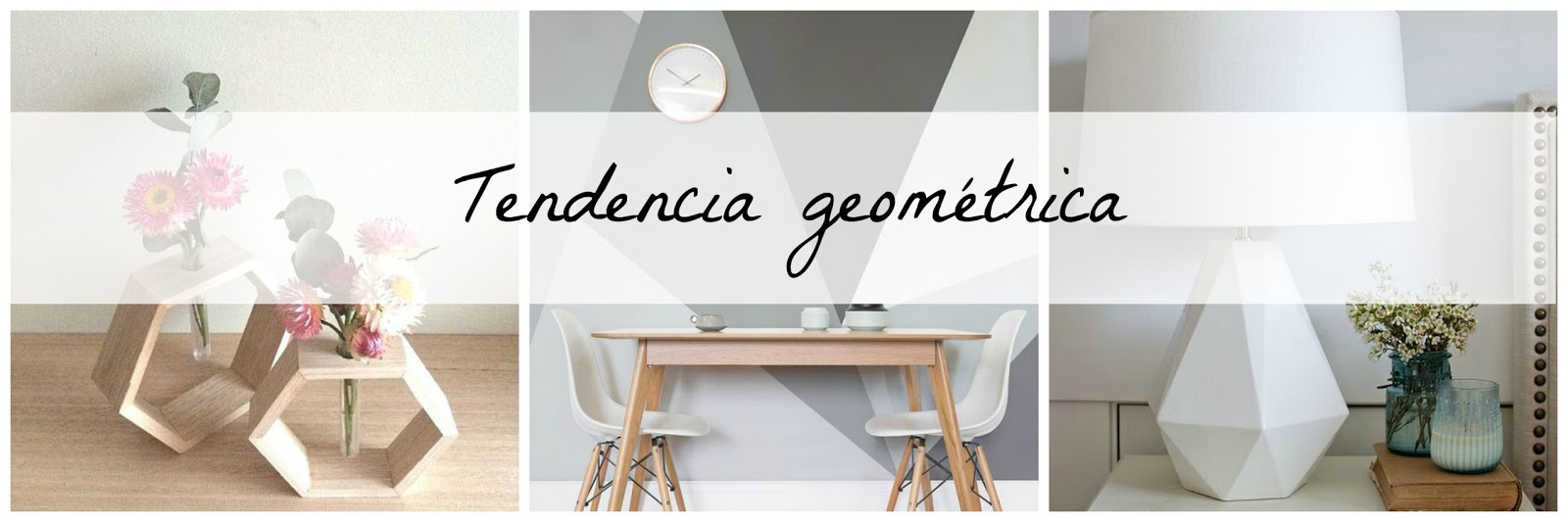 Formas geométricas para decorar nuestra casa - Blanco y de madera