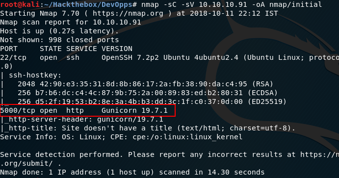 Walkthrough of Hackthebox DevOops system