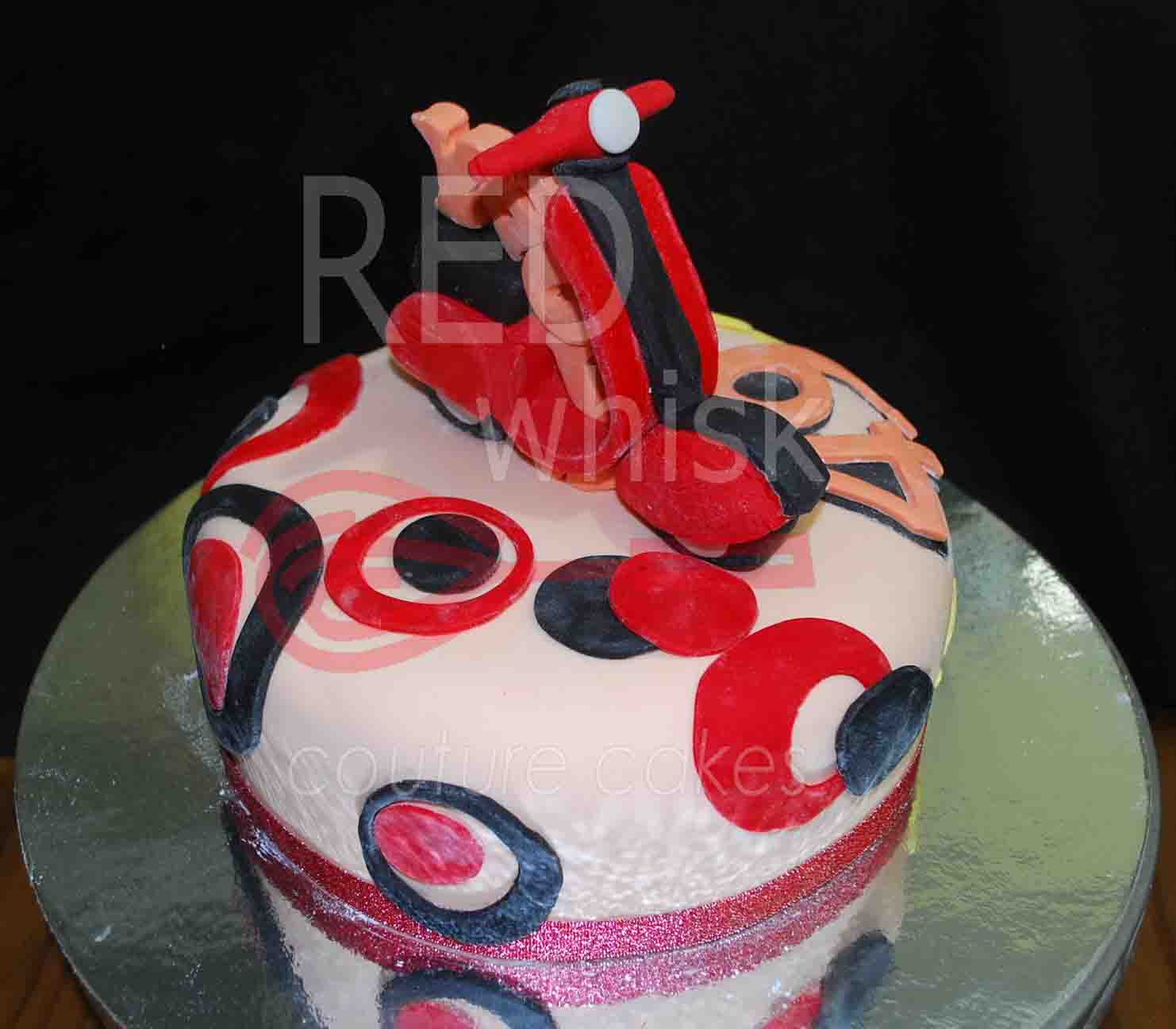 RED whisk Couture Cakes: Scooter Cake