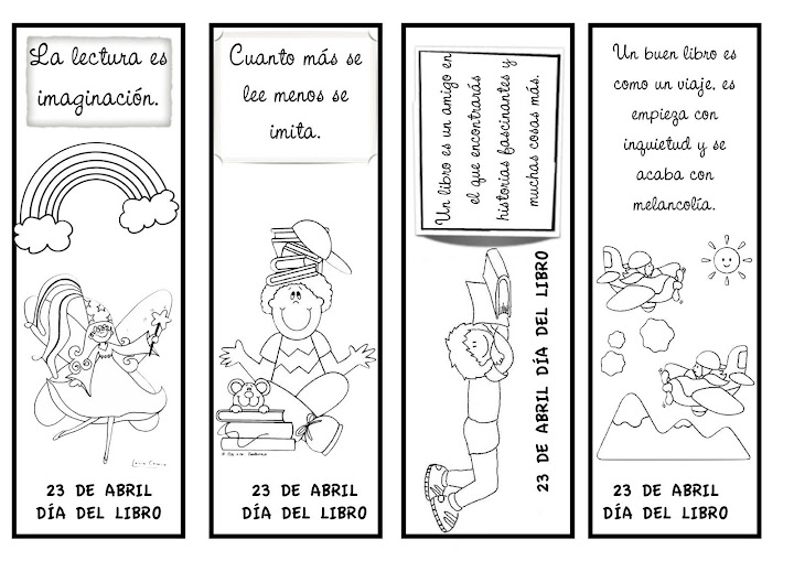 ¿Qué puedo hacer hoy?: Día del libro: marcapáginas