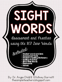 The Simple Teachers: Sight Words Assessment and Practice using the 107 ...