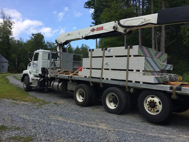 The journey of building our new home!: 8.16.2017 - Drywall delivery!