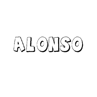 Nombre Alonso para colorear ~ 4 Dibujo