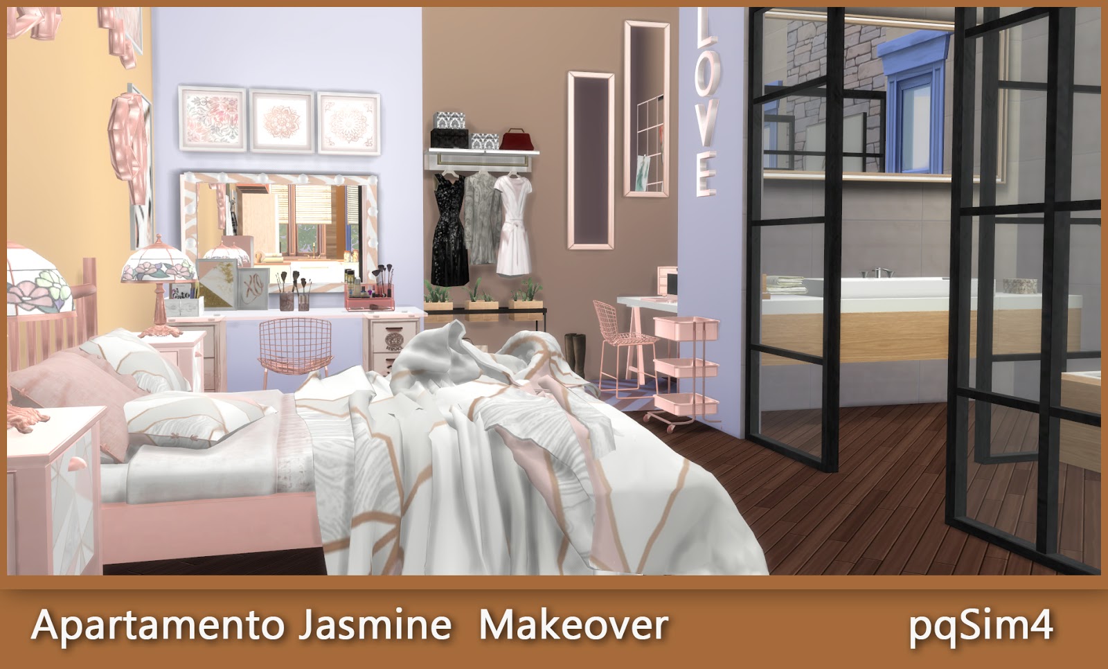 Apto. Jasmine Makeover. Sims 4 Custom Content. Speed Build.