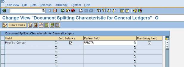 SAP FICO Central: Document Splitting in New General Ledger