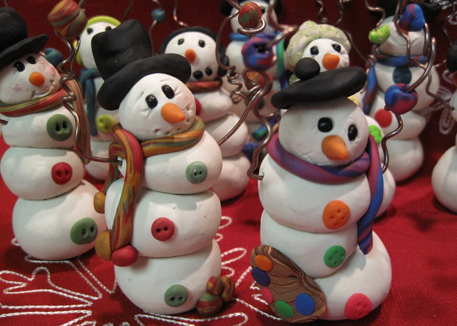 Angela Anderson Art Blog: Polymer Clay Snowmen - Kid's Art Class