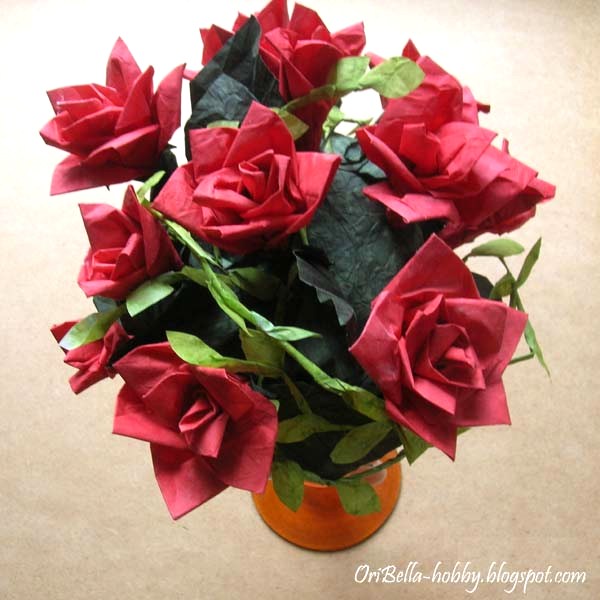 Kraina wyobraźni: 159. Róże, maki...kwiaty origami...