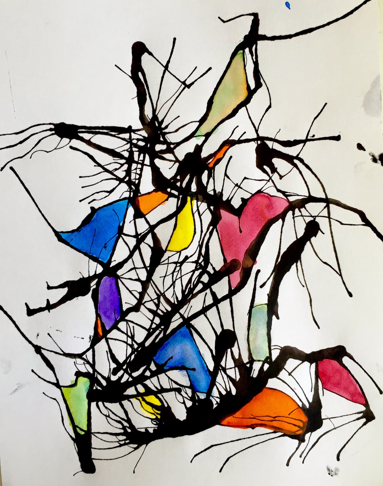 The Wheeler Art Blog: Ink Blowing!