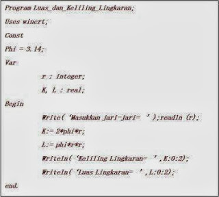 Menghitung Luas dan Keliling Lingkaran dengan Jari-jari Diinput | Blog Berbagi Ilmu