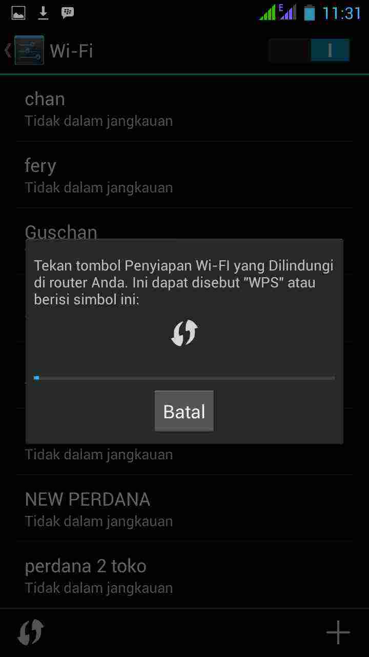 Koneksi Wifi dengan tombol WPS di android | BUMI JARGARIA