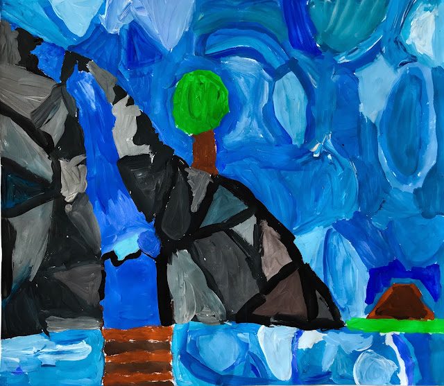 Paintbrush Rocket: 6th Grade Abstract Landscapes!