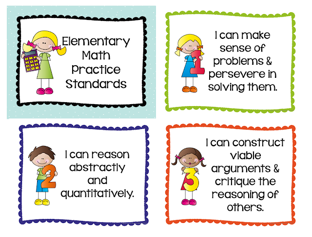 Elementary Math Practice Standards - CCSS - creative classroom tools