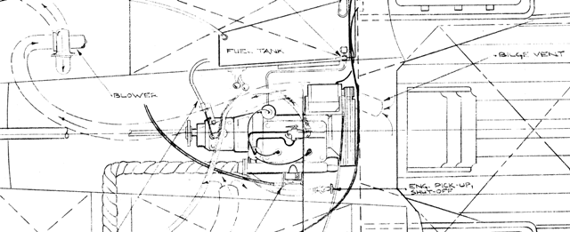 Ericson 25, Oystercatcher: Ericson 25, Engine, Inboard, Diagram