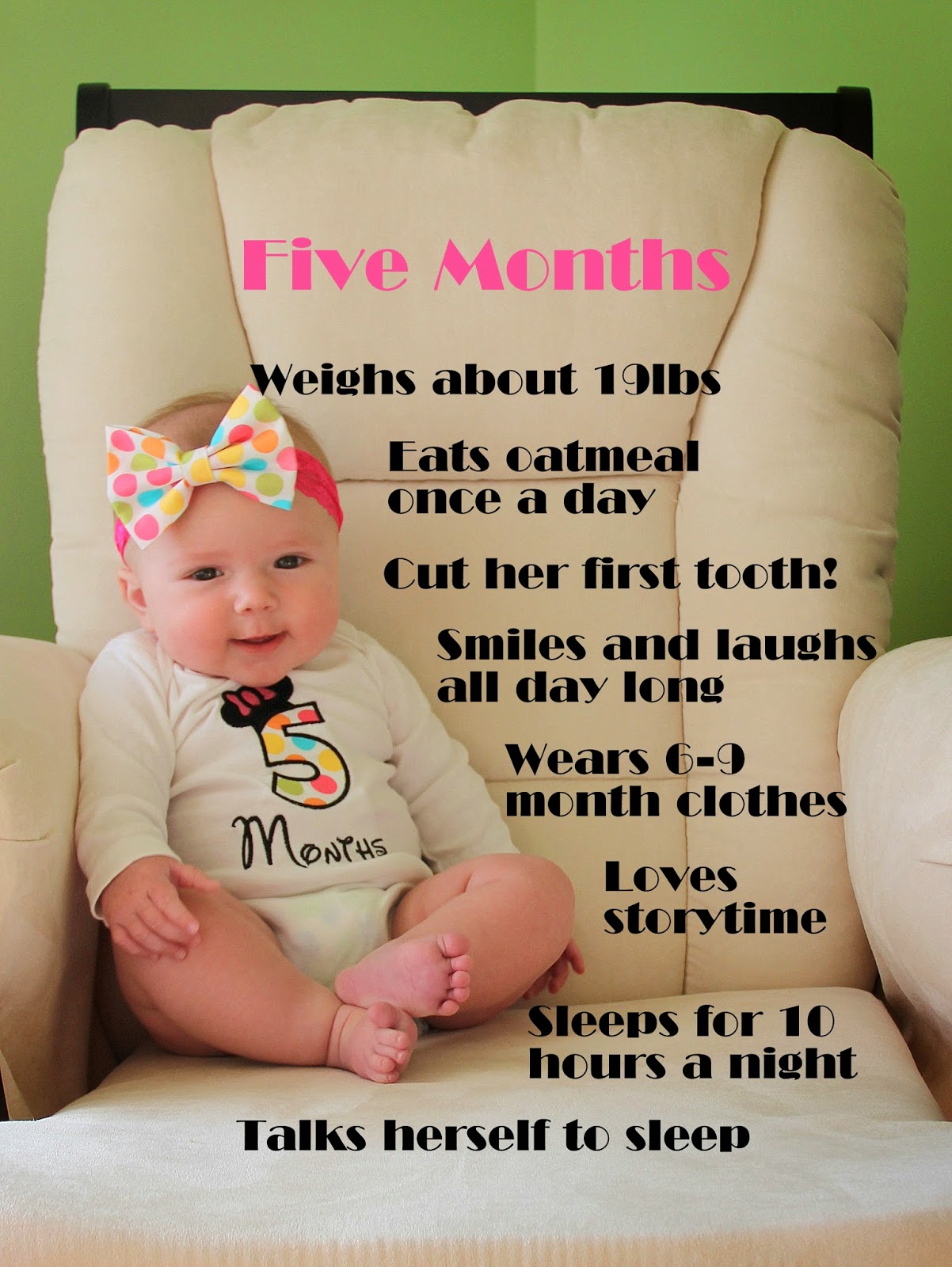 A Little Bolt of Life: Charlotte's Five Month Update