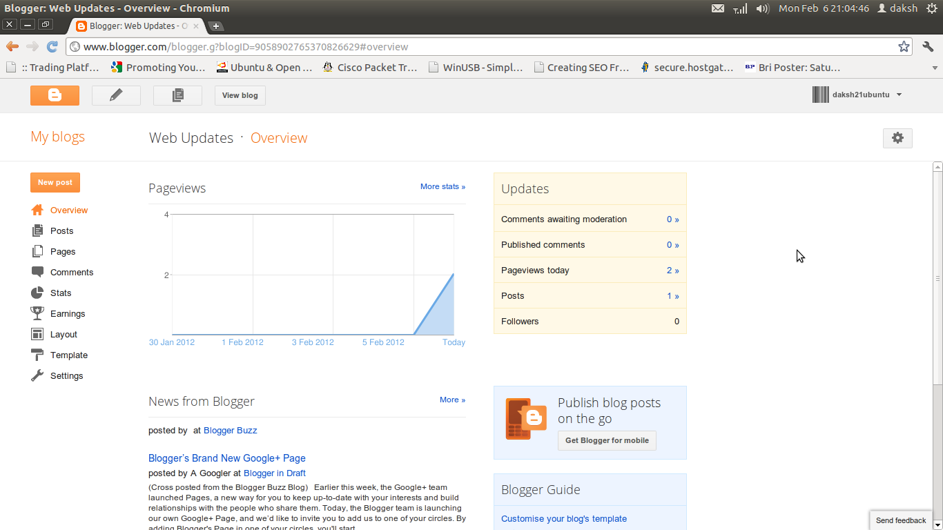 Web Updates: New Blogger Layout [Screenshot Tour]