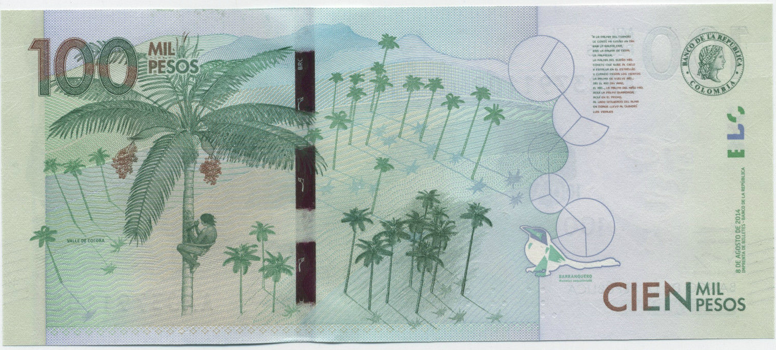 My Currency Collection: Colombia Currency 100000 Pesos banknote 2016 ...