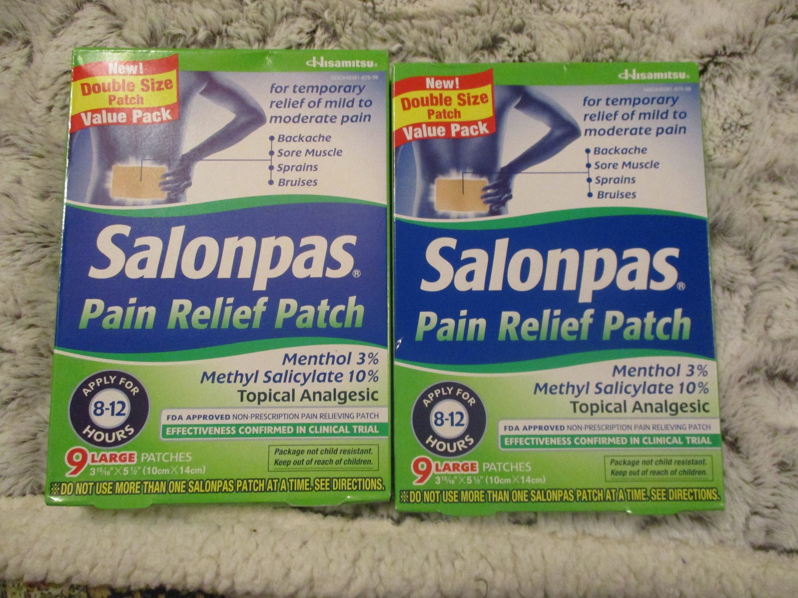 Missy's Product Reviews : Salonpas Pain Relief Patch Large