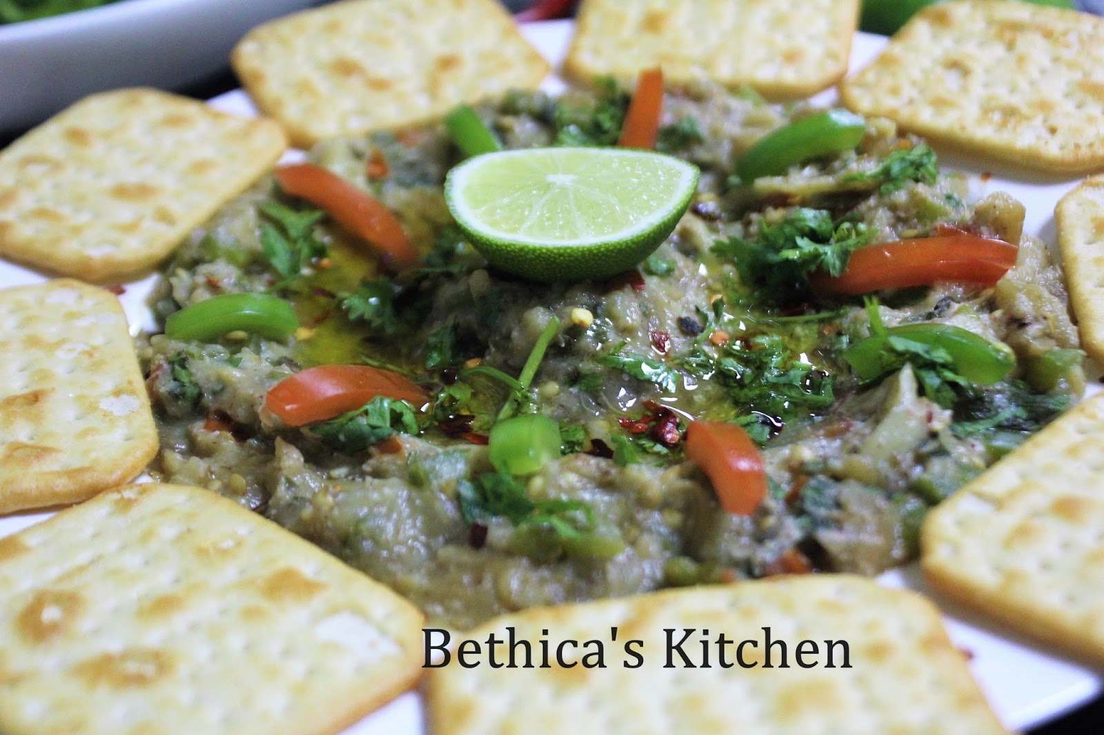 Bethica's Kitchen Flavours: Moutabel (Eggplant Dip - Middle Eastern Style)