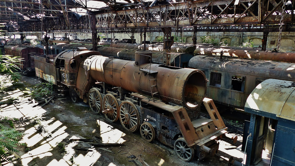 Deserted Places: Inside an abandoned train yard in Budpest