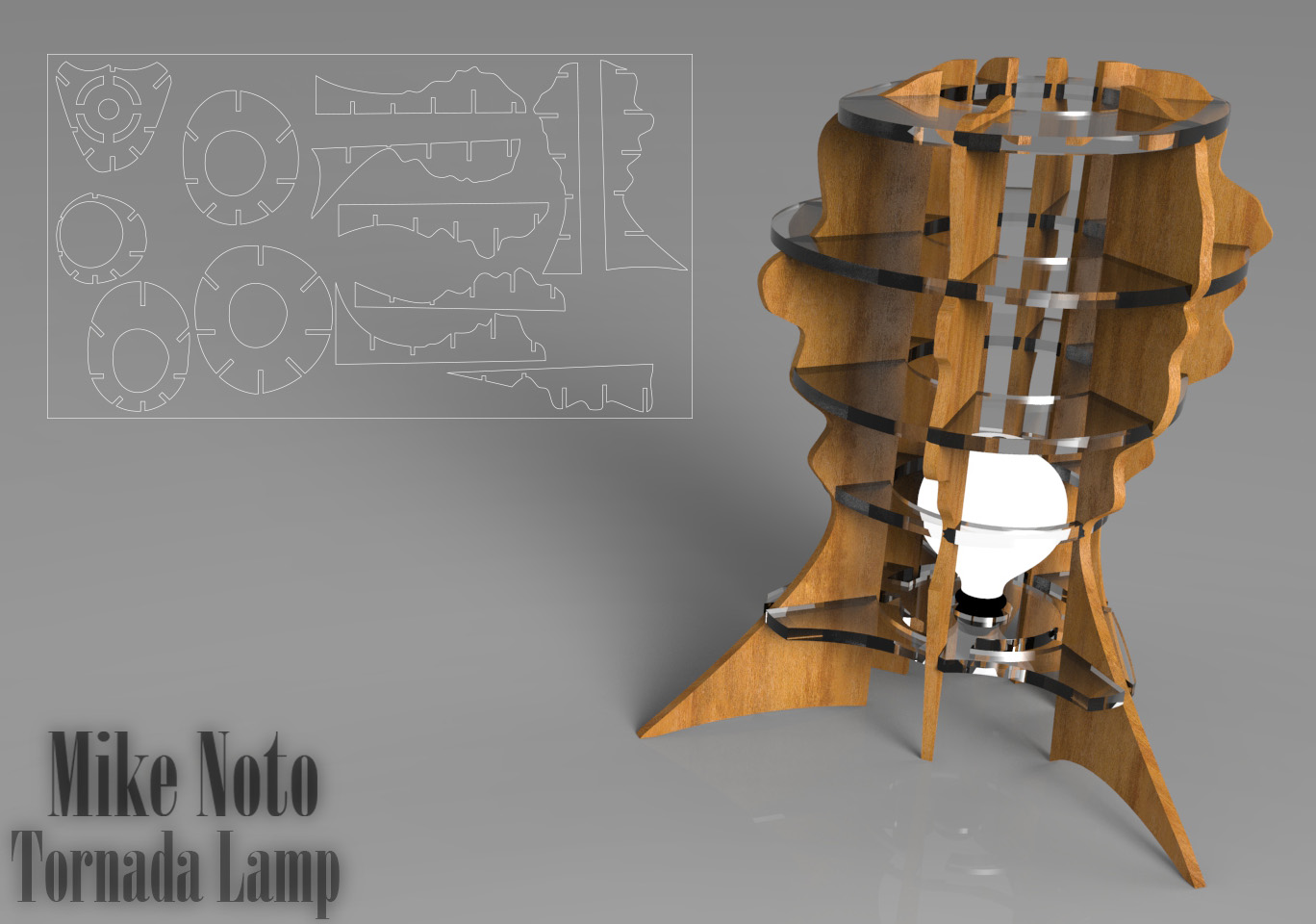 ELDS 205: Computer Aided Product Design: Mike Noto: Tornado Lamp