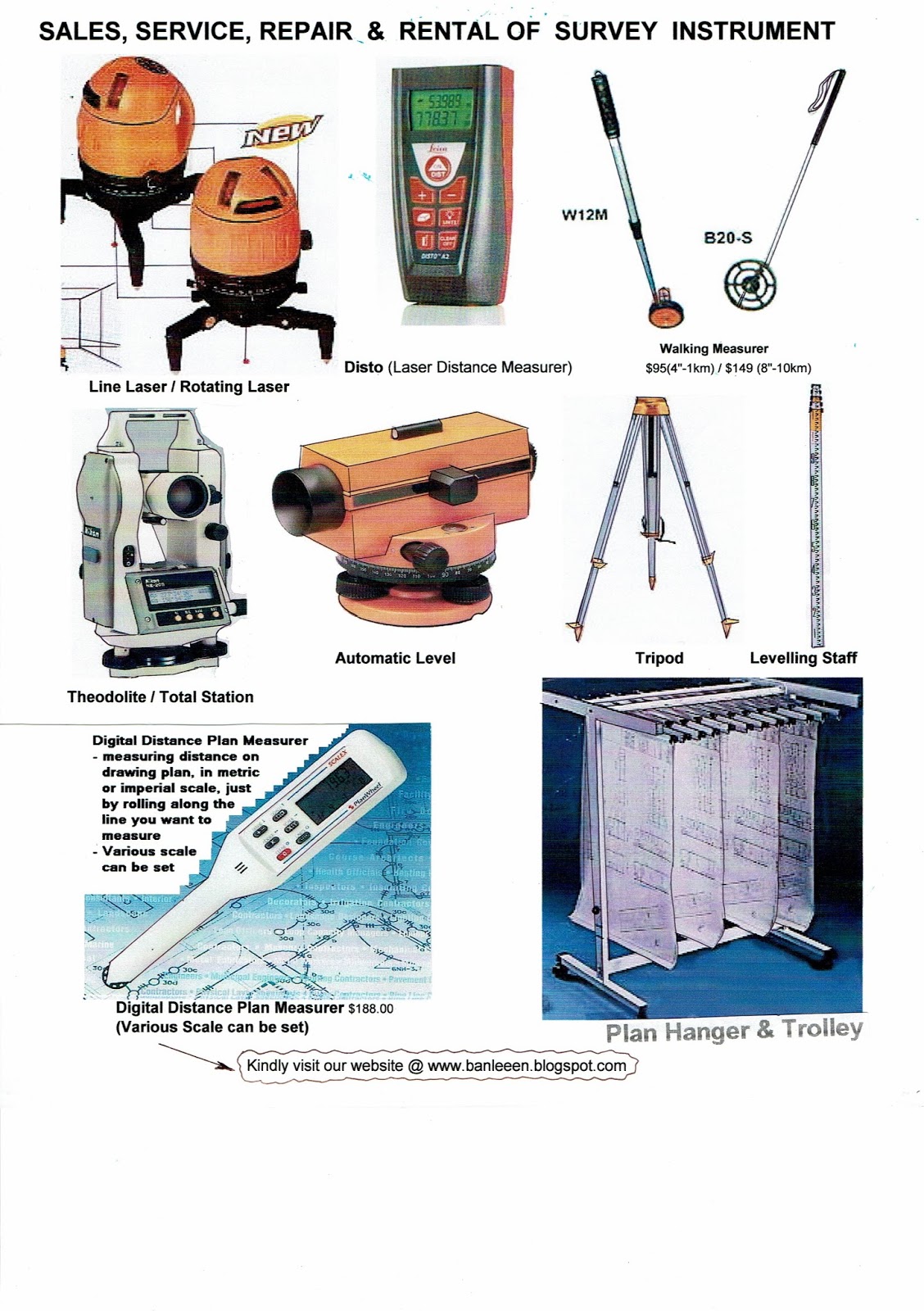 BAN LEE ENTERPRISE - TEL: 67466678 Tel/Fax: 62847231: Plan Measurer ...