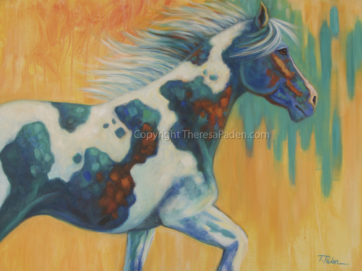 Pinto Horse Drawing