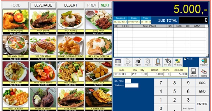 Software Kasir Resto & Cafe (Kuliner) ~ VISTASOFT