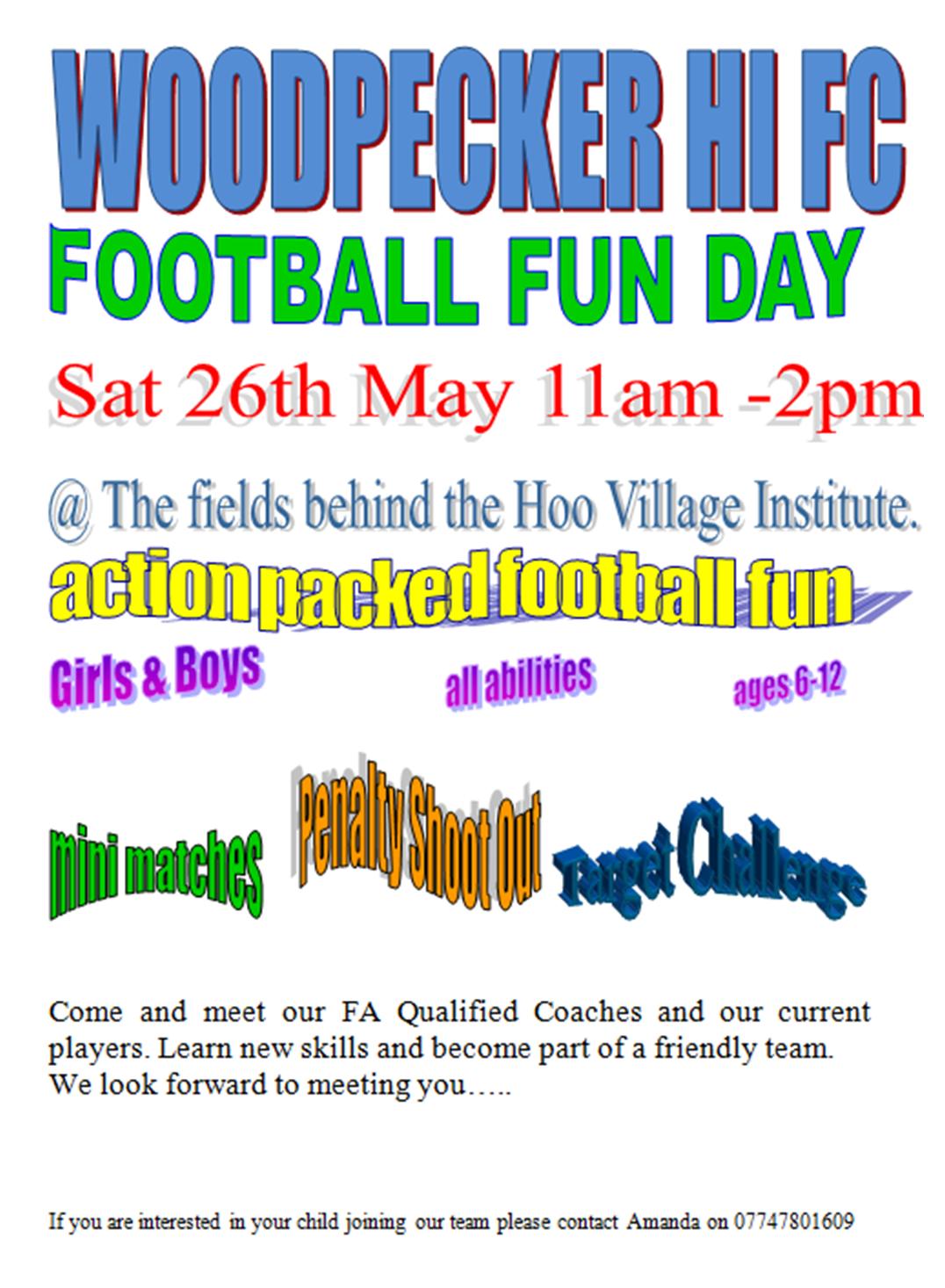 Notes from Kent's Hoo Peninsula: Football Fun Day at Hoo Village Institute