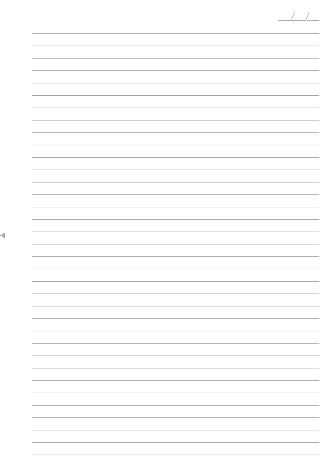 Folha de Papel Pautado universitario cinza para imprimir