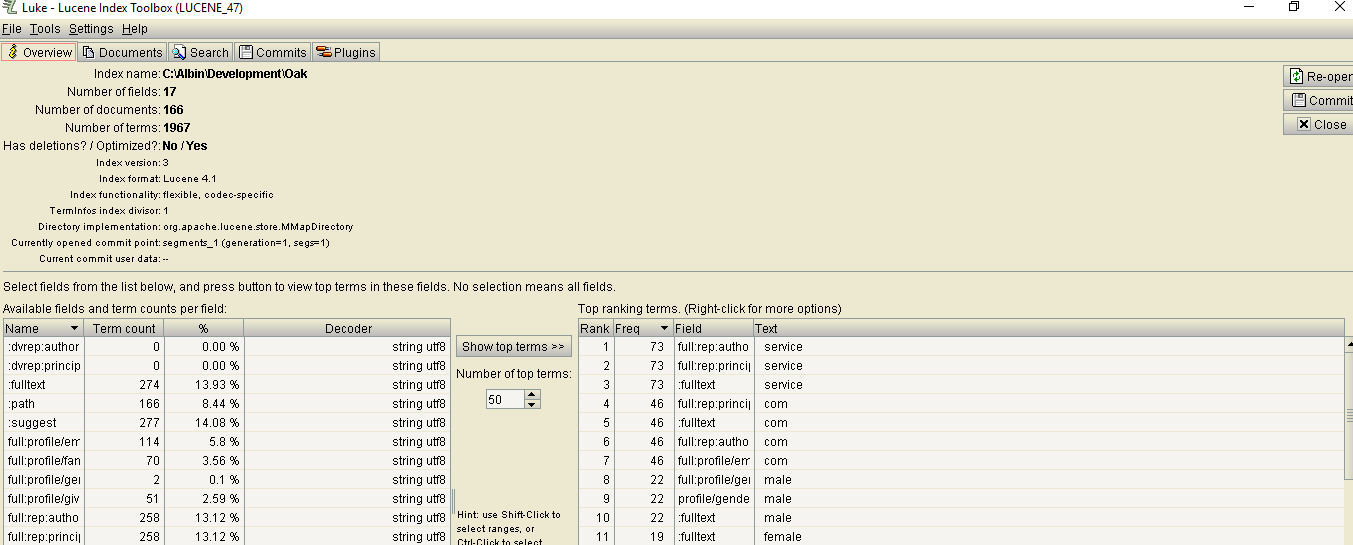 How to use Luke(Lucene Index Toolbox) to analyze Lucene Index in AEM(Adobe Experience manager)