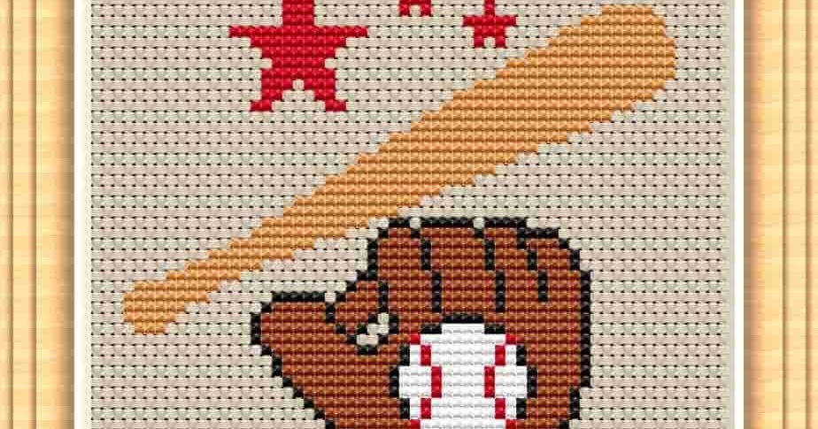 BASEBALL, FREE AND EASY PRINTABLE CROSS STITCH PATTERN | Free cross ...