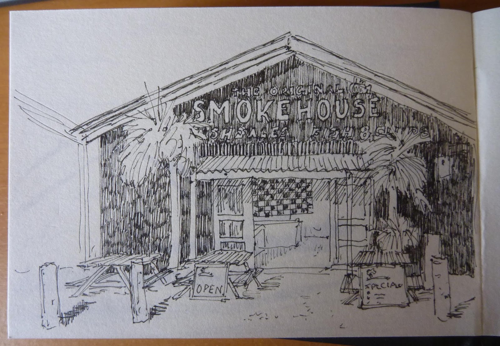 SEW CHICKEN: Smokehouse sketch