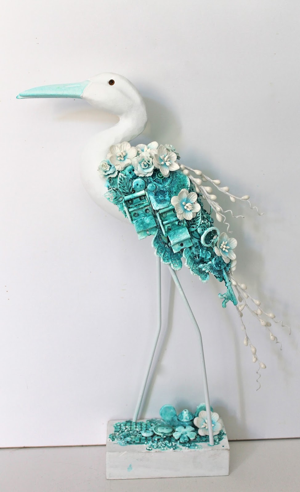 13 arts: mixed media bird by Ingrid