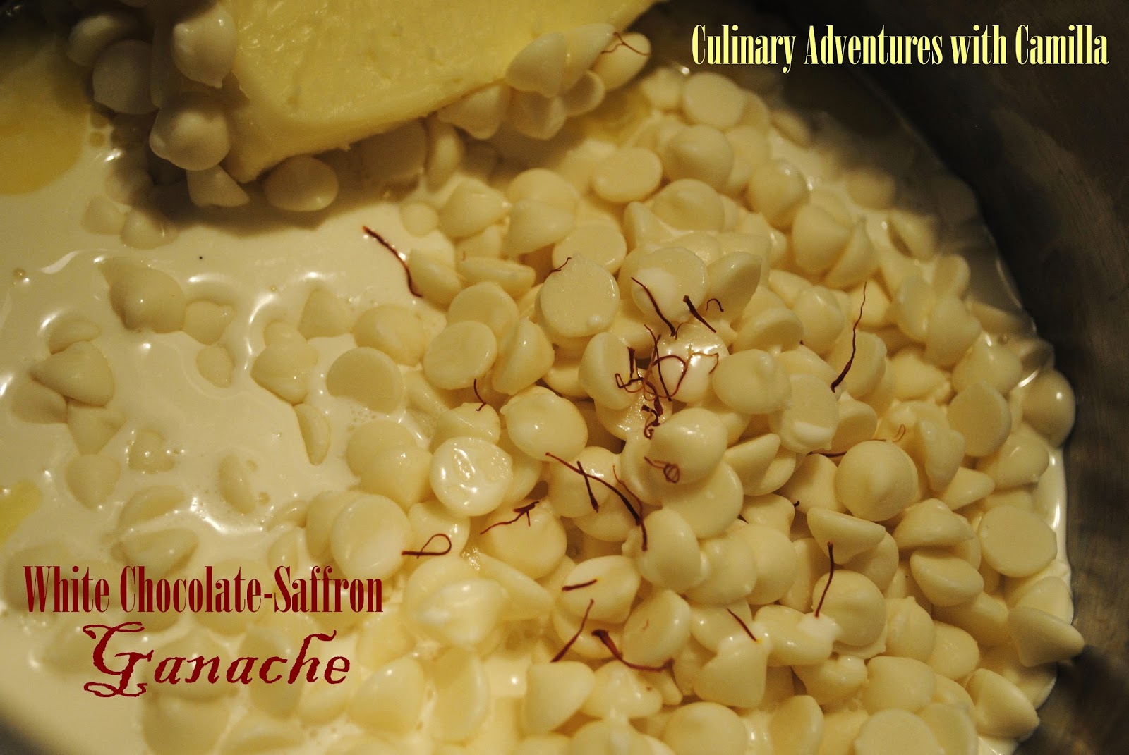 White Chocolate-Saffron Ganache