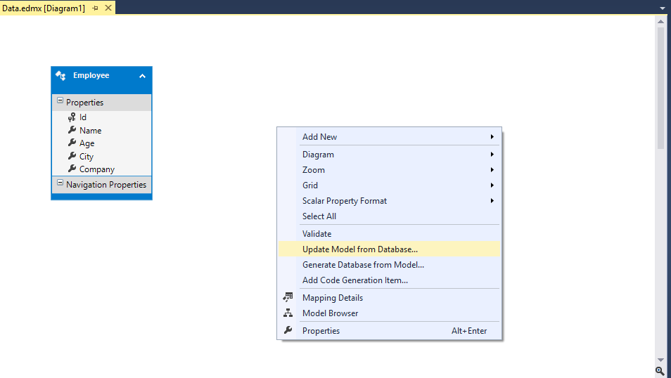 How To Update Edmx Model From Database In Visual Studio 2022 ...