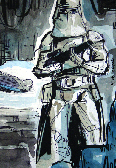 A Dad Who Draws: 77 Days til Star Wars - Hoth Stormtrooper Fan Art