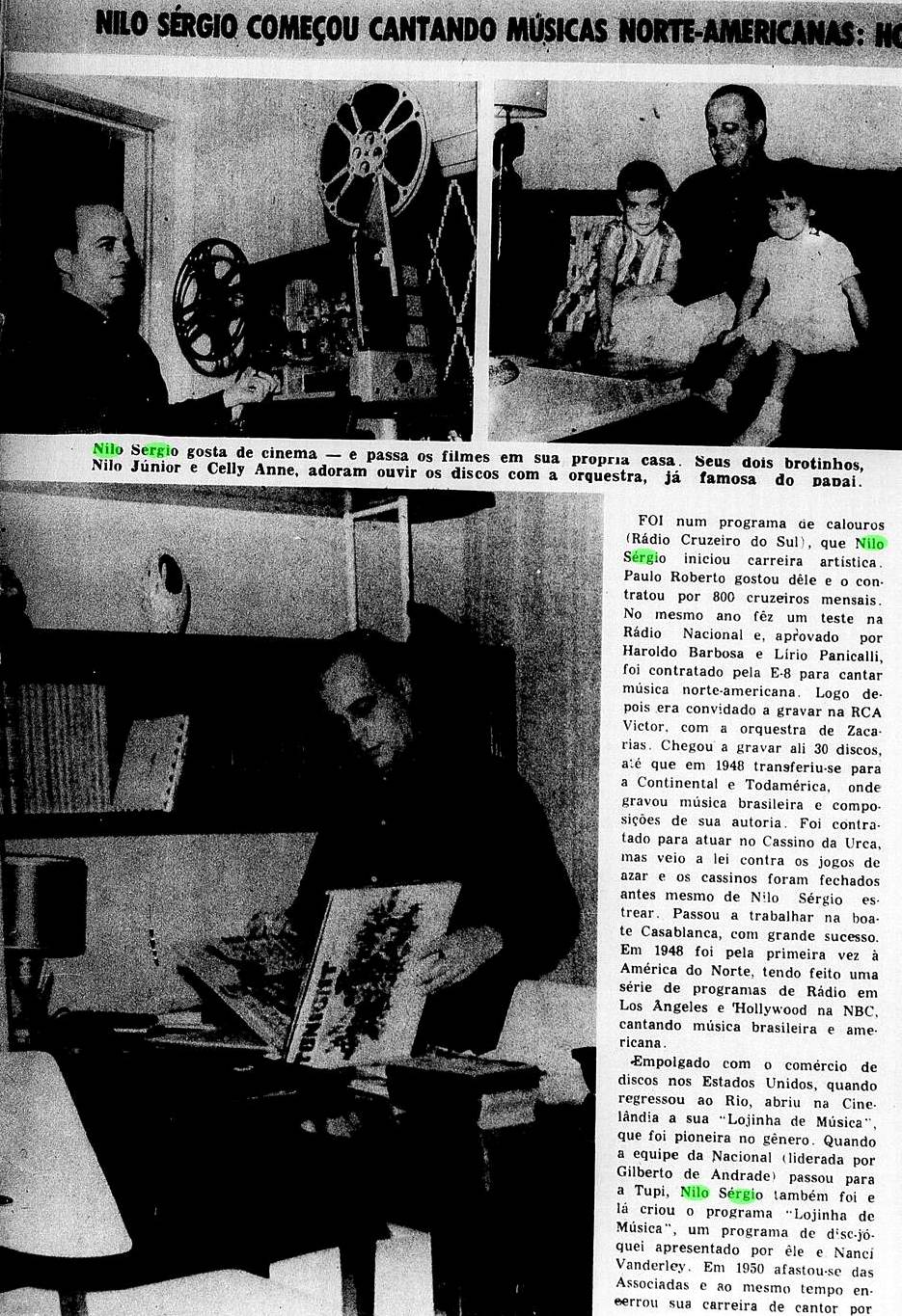 Brazilian Pop 1934-1964: NILO SERGIO, singer, band-leader, CEO