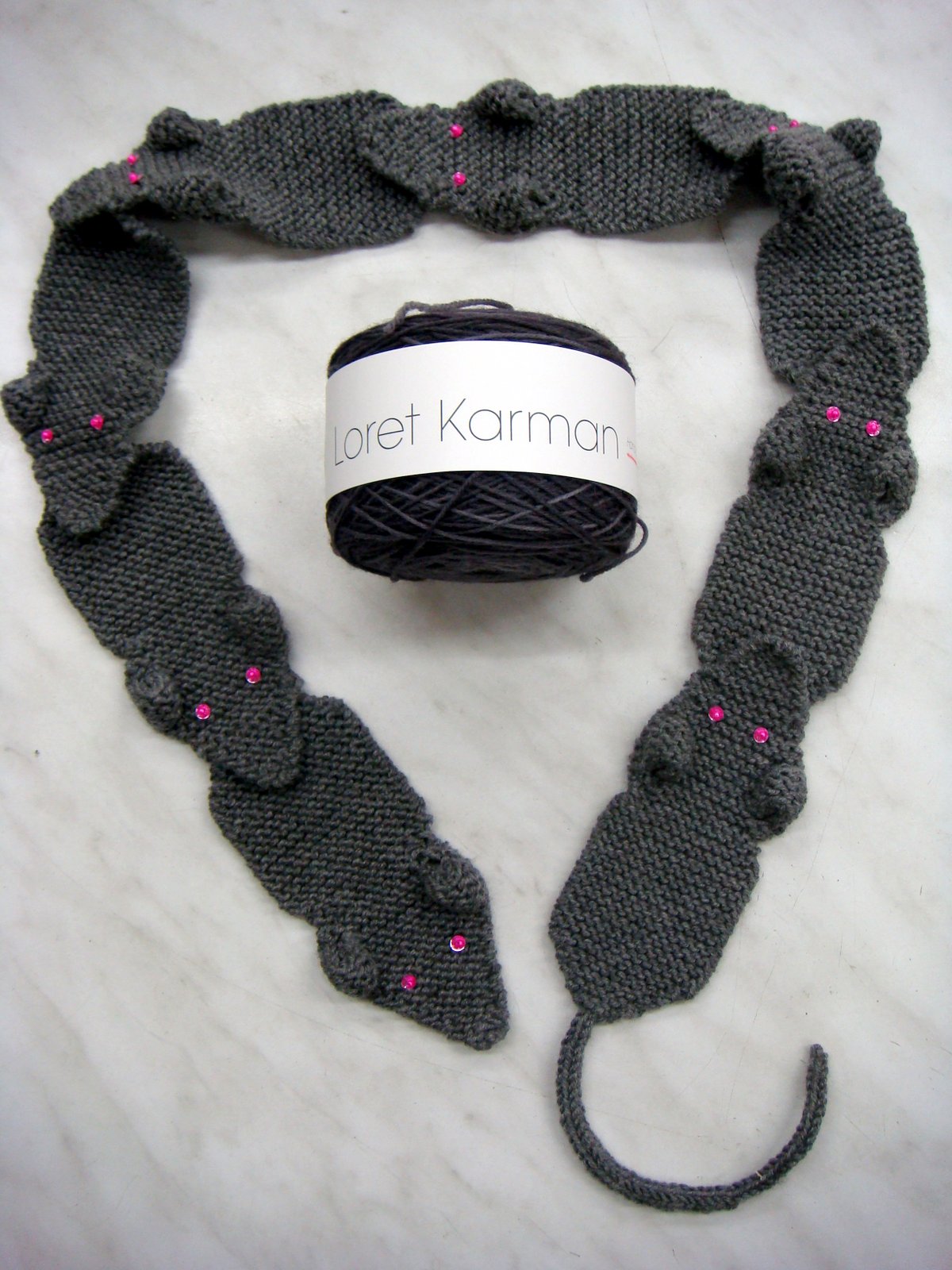 Will's Wools: Rat en slang sjaal met handgeverfde garens van Loret ...