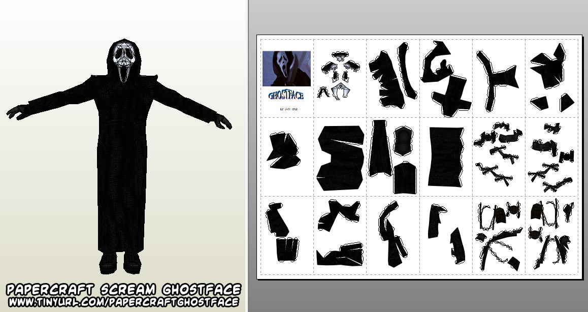 Ninjatoes' papercraft weblog: D/L #papercraft Scream Ghostface killer: