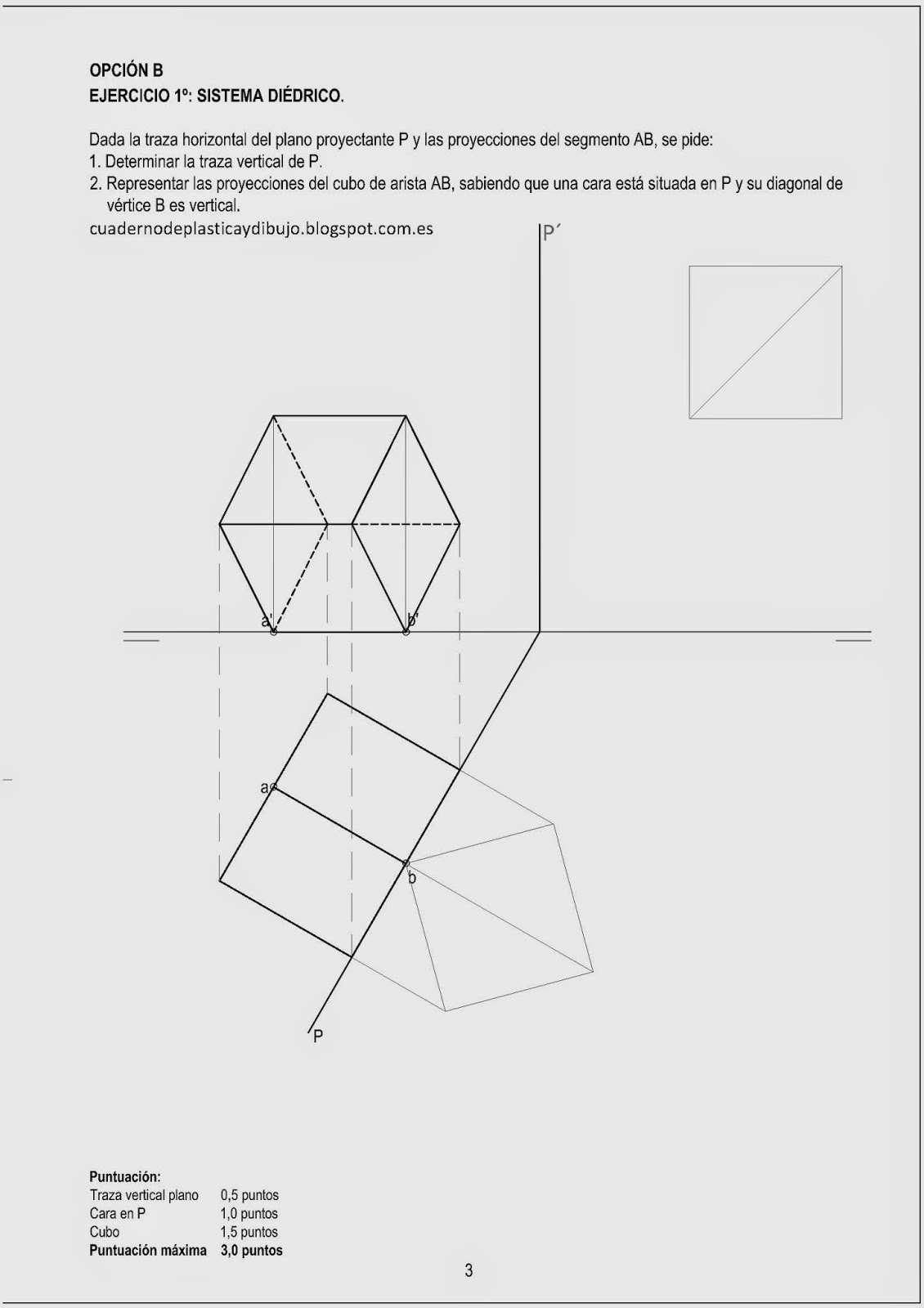 superARTE : DIBUJO TÉCNICO. EXAMEN DE SELECTIVIDAD 2014.Opción B ...
