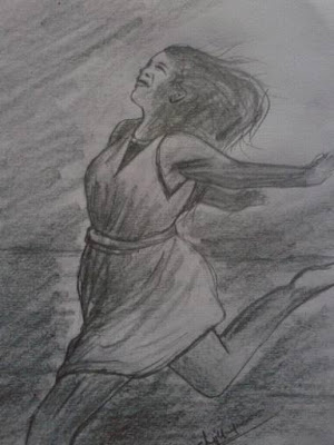 Pencil drawing happiness - SHIJU M DRAWINGS